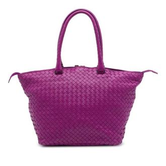 Bottega Veneta Pre-owned Woven Leather Tote - - Pre-owned - Damen - Lila - ONE SIZE