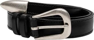 Orciani Ceinture en cuir &agrave; bout long - Femme - Accessoires - Noir - Taille: 80 CM