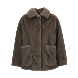 Herno Femme, Vestes, Gris, Taille: 38 FR Faux Fur & Shearling Vestes