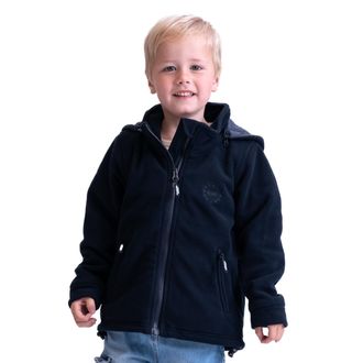 BMS Fleecejacke mit abnehmbarer Kapuze, Marine, Gr&ouml;&szlig;e 134