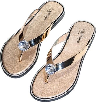 Onsoyours Flip Flops Damen Zehentrenner Aushöhlen Elegante Badelatschen Sommer Hausschuhe Indoor Outdoor Beach Pool C Champagner 43 EU, XY220620LJT-DE04ZIX-C-CH