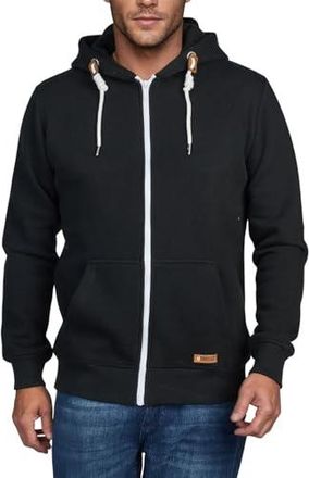 Riverso RIVThilo Veste &agrave; capuche Pour homme - Fermeture &eacute;clair - Uni - Coton - Gris - Marron - Vert - Rouge - Bleu - Noir - Tailles S M L XL 2XL 3XL 4XL 5XL -