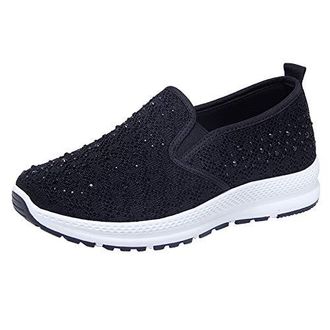 Generic Chaussures &agrave; enfiler pour femme - Baskets larges - Chaussures de marche pour femme - Avec amortissement - Antid&eacute;rapantes - Semelles &eacute;paisses - Chaussu