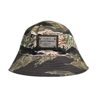 Dolce & Gabbana Multicolor Camouflage Eimer Hut - - Accessories - Herren - Mehrfarbig - ONE SIZE
