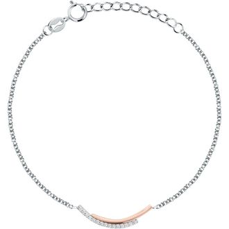 Cleor Bracelet en argent 925/1000 et zircon