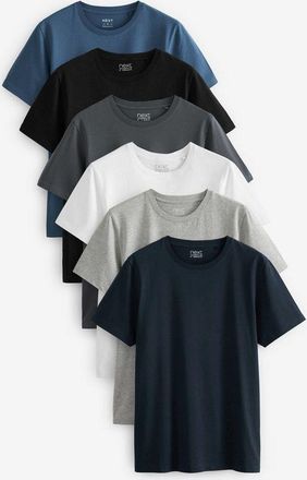Next T-Shirt Essential Regular Fit T-Shirts, 6er-Pack (6-tlg)