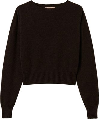 Twin-Set Kaschmirpullover mit Rundhalsausschnitt - Braun