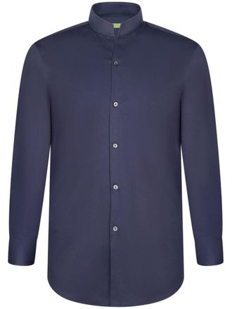 Shanghai Tang chemise &agrave; col officier - Bleu