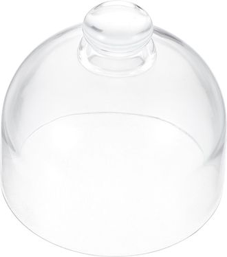 Garneck Transparente Kuchenhaube aus Glas Lebensmittelechte Glasabdeckung mit Rundem Griff Staubschutz f&uuml;r Esstisch und Dessertpr&auml;sentation