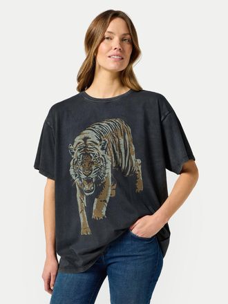 Wrangler T-Shirt 112356445 Schwarz Oversize