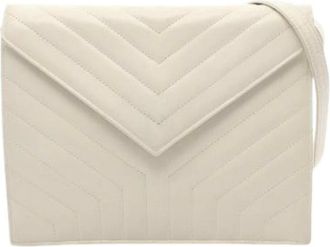 Saint Laurent Sac bandouli&egrave;re vintage en cuir pr&eacute;-poss&eacute;d&eacute; - Femme - Pre-owned - Blanc - Taille: ONE Size