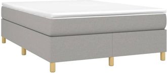 vidaXL Bettgestell ohne Matratze Hellgrau 140x200 cm Stoff Vidaxl