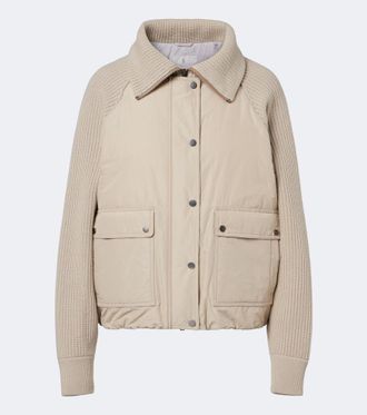 Brunello Cucinelli Daunenjacke aus Wolle, Kaschmir und Seide