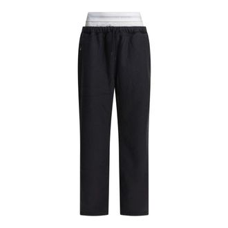 Alexander Wang Schicke Schwarze Wide Leg Sweatpants - - Trousers - Damen - Schwarzk - M