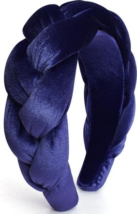 Dreshow Samt Geflochtene Stirnband Damen Trachten Haarreif Breit Vintage Haare Bands Mode Stirnb&auml;nder f&uuml;r Damen