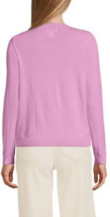 Lands End Merino-Pullover, Damen, Gr&ouml;&szlig;e:44-46 regular, Pink, Wolle, by Lands End