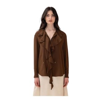 Max Mara Damen, Blusen & Hemden, Braun, SGr&ouml;&szlig;e