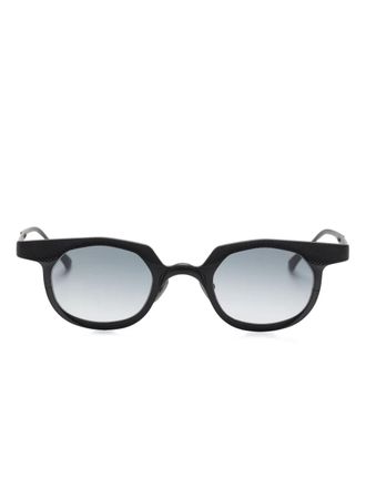 Rigards Sonnenbrille mit rundem Gestell - Schwarz