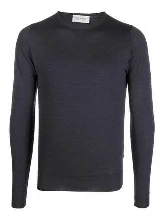 John Smedley Pull Col Rond - Gris Fonc&eacute;
