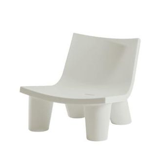 Slide Fauteuil bas Low Lita - Blanc - polyéthène recyclable - Designer Paola Navone