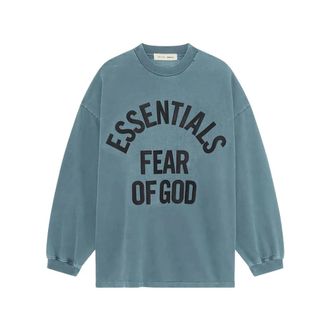 Fear of God Campus 90s Langarm-T-Shirt - - Tops - Herren - Blau - S