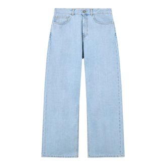 Palm Angels Curved Logo Loose Jeans - - Jeans - Herren - Blau - W32