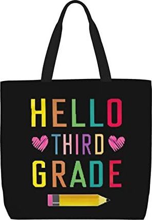 Generic Sac De Courses Bonjour, Ma&icirc;tresse De Ce2 Sac &Agrave; Provisions R&eacute;utilisable De Grande Capacit&eacute; Sacs En Toile Pour Femmes, Pour Burea, Filles, Shopping, &Eacute;co