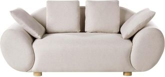 Beliani Sofa 2-Sitzer RINGEL Stoff Hellbeige
