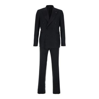 Tagliatore Smoking Doppiopetto 6 Bottoni + Pantalone Slim - - Suits - Herren - Schwarzk - XL