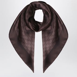 Gucci Bedrucktes Seidentwill-Tuch mit GG-Muster
