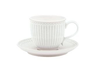 Green Gate Tasse mit Untertasse Alice Weiss Kaffeebecher Everyday Geschirr 300 ml