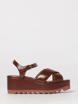 Stella McCartney Plateau-Keilsandalen mit S&auml;gezahnsohle