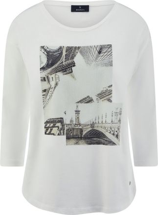 Monari Rundhals-Shirt 3/4-Arm Monari weiss
