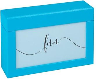 Walther Design Bo&icirc;te de Rangement pour 100 Photos 10x15 cm, Bo&icirc;te &agrave; Photos Fun, Bleu oc&eacute;an, FB-116-U