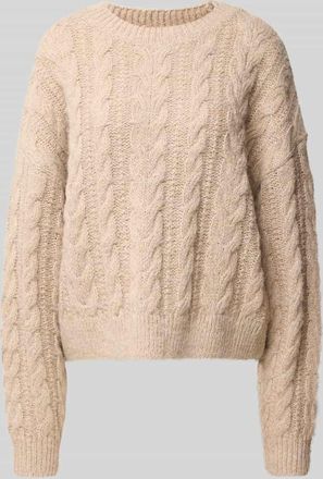 Review Oversized Fit Strickpullover mit Zopfmuster
