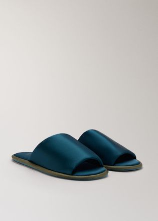 Mango Satin-Slipper mit Kontrastpaspelierung dunkles marineblau - Damen - 36 - MANGO