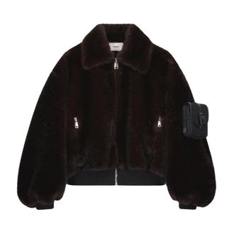 Coperni Faux Fur Bomber Jacket - - Jackets - Damen - Braun - S