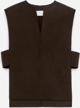 Arket Doubleface-Weste Aus Wollmischung -Braun