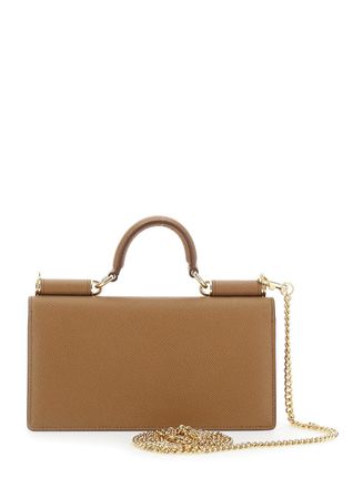 Dolce & Gabbana Womens Leather Mini Bag Brown