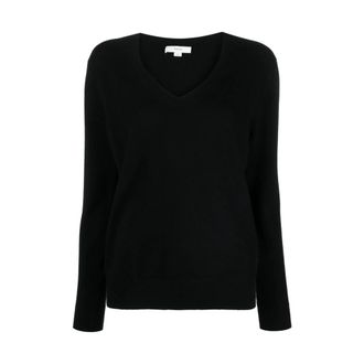 Vince V-Ausschnitt Pullover - - Knitwear - Damen - Schwarzk - L