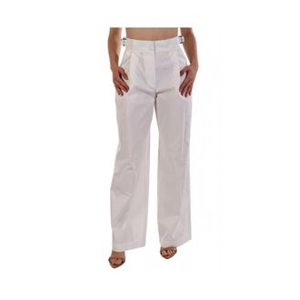 Emporio Armani Wide Leg Baumwollhose - - Trousers - Damen - Wei&szlig; - 2XL