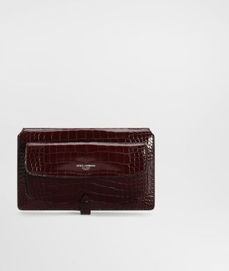 Dolce & Gabbana Crossbody-minibag Aus Alligatorleder - Mann Schultertasche Violett Onesize