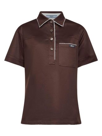Prada Cotton Polo Shirt Polo Shirt - Brown