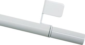 Gardinia Klemmstange, Ausdrehbar, Montage ohne Schrauben und Bohren, Press&Go Filigrano Zylinder, Durchmesser 8/10 mm, Länge 50-80 cm, Metall, Weiß, 31341, Wei