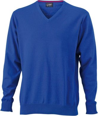 James & Nicholson Klassischer Baumwoll-Pullover (XL, royal)