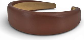 styleBREAKER Haarschmuck Haarreif Kunstleder Optik Breit