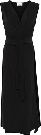 P.A.R.O.S.H. Bluse mit Bindegürtel - Schwarz