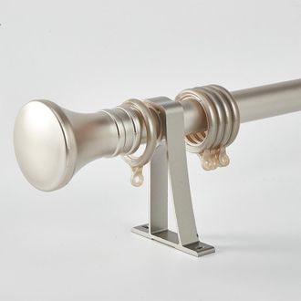 Generic Gardinenstange Raumteiler Mit Dekorativen Endst&uuml;cken Und Wandhalterung 70-600cm F&uuml;r &Ouml;senvorh&auml;nge Schwere Dekorative Vorhangstange F&uuml;r Fenster Und T&uuml;re