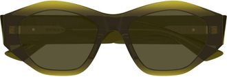 Bottega Veneta Oversized Cat-eye Sonnenbrille - - Accessories - unisex - Gr&uuml;n - 53 MM