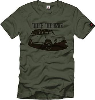 Copytec The Thing K&uuml;bel Volkswagen 181 WH Cabriolet Ouvert Militaire Chariot WK gel&auml;nde v&eacute;hicule de voiture T-shirt 732 - Vert - Large